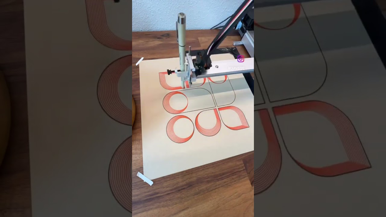 Simple! #midcentury #bauhaus #geometricdesign #artandcraft #penplotter