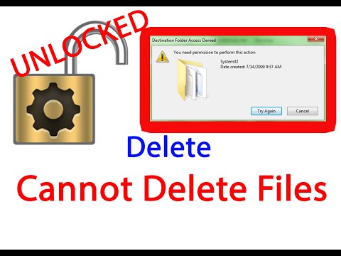 How to delete Can not Delete files or Locked files in PC