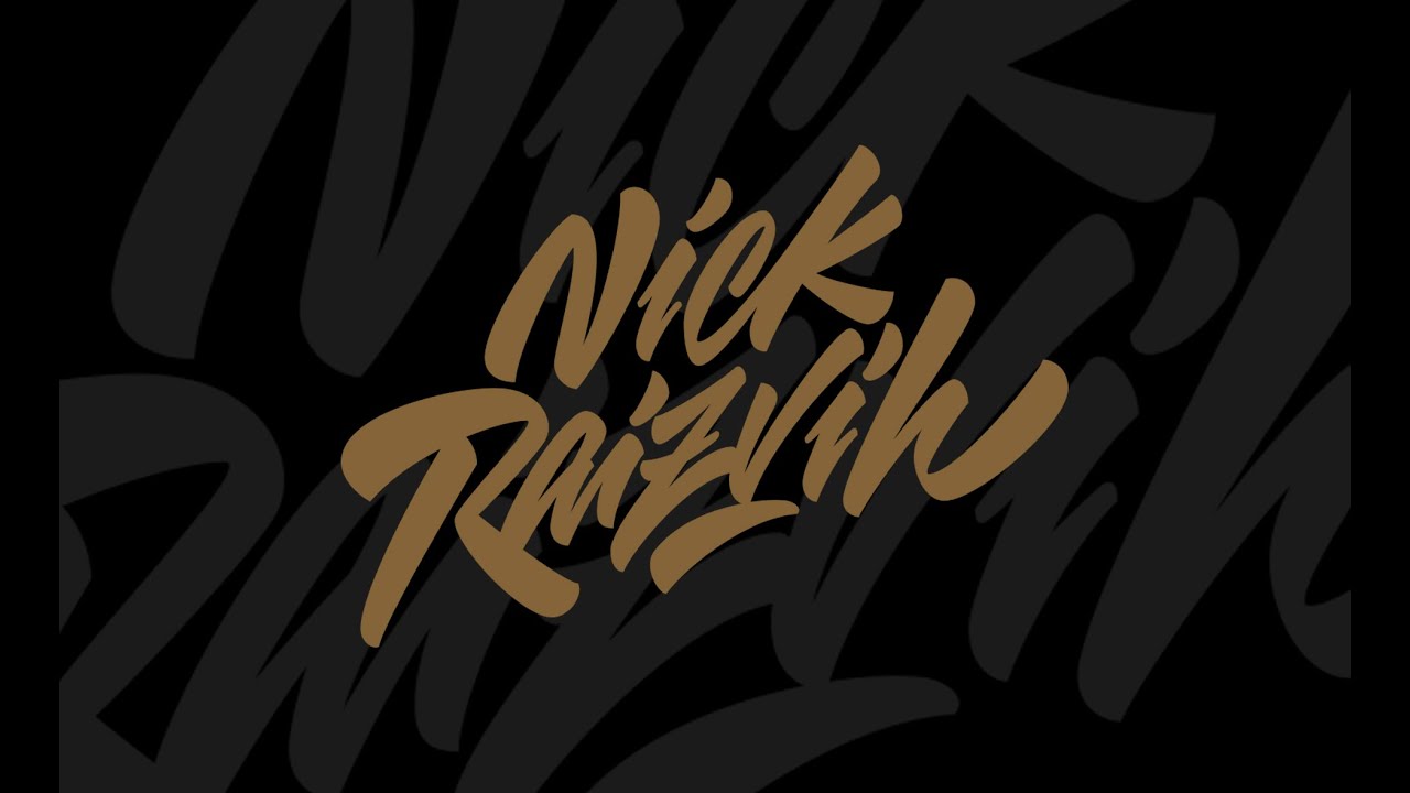 Personal lettering logotype - vector process