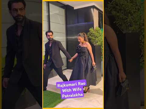 Rajkumar Rao Twinning In Black With Wife Patralekha #rajkumarrao #patralekha #Nice #couple #twinning
