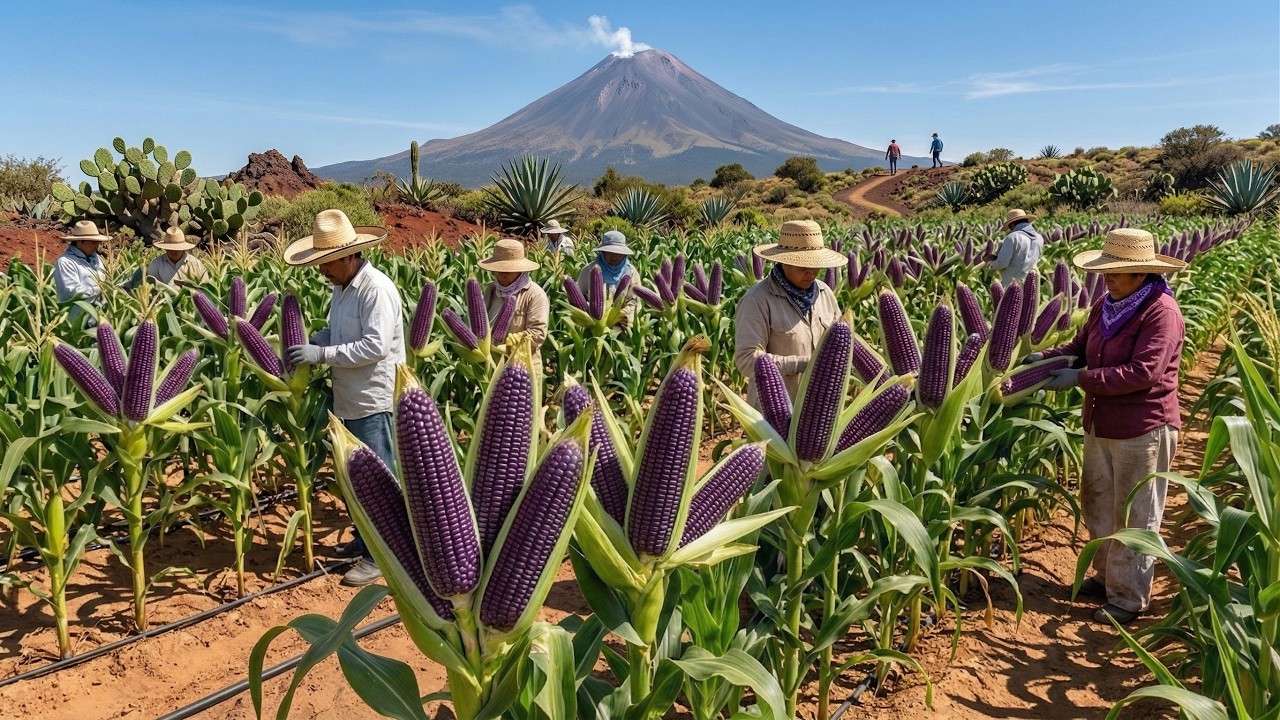 INCREDIBLE! They've grown PURPLE CORN in the volcanic region of Mexico