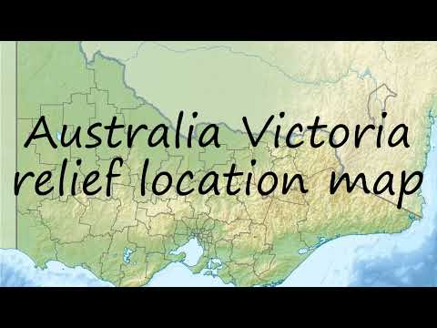 How to pronounce Australia Victoria relief location map in English?