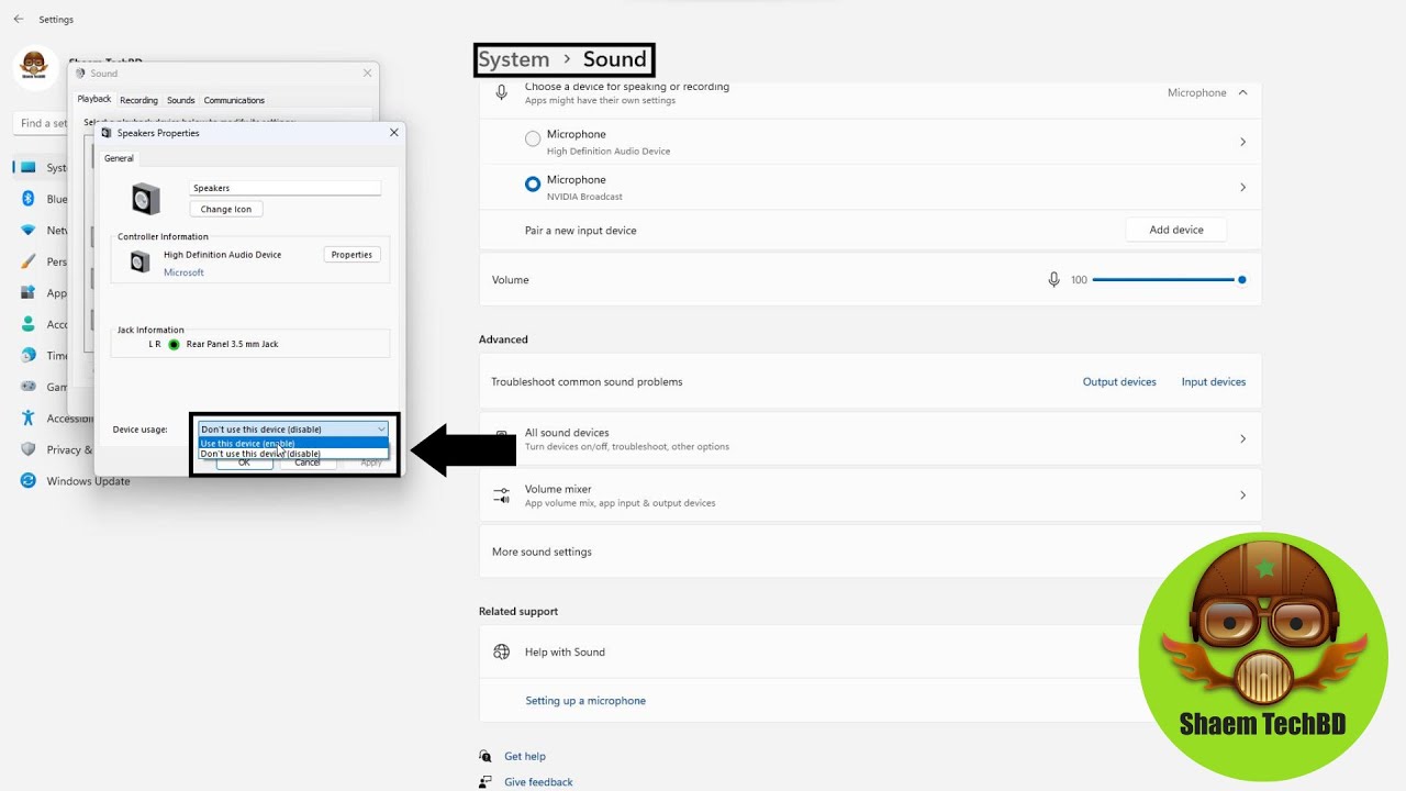 How to Enable Audio Device from Legacy Sound Settings