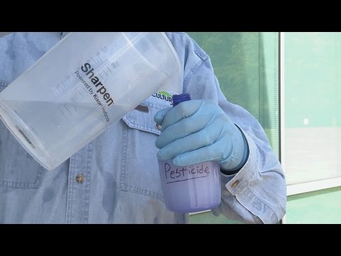 Mixing Pesticide - This Week In the Garden