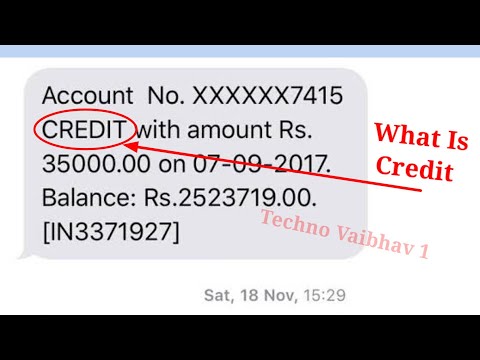 What Is Credit In Bank Message | Meaning Of Credit | Bank Account Credit