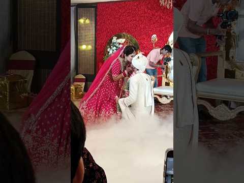 varmala ceremony ❤️🌹#varmalaceremony #punjabiwedding #punjabibride #punjabigroom #brideandgroom
