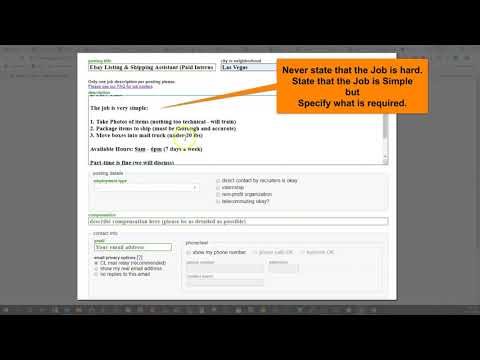 How to Create a Real Job Posting on Craigslist for your Las Vegas Business