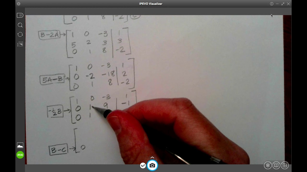 Solving a 3-Variable System using an Augmented Matrix - Example 2