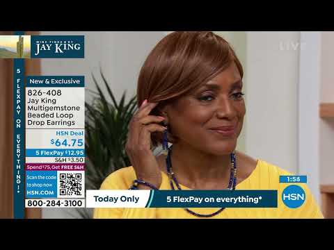 Jay King Sterling Silver Multigemstone Beaded Loop Drop ...