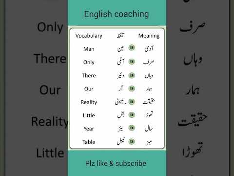 English words with their urdu meanings #english vocabulary
