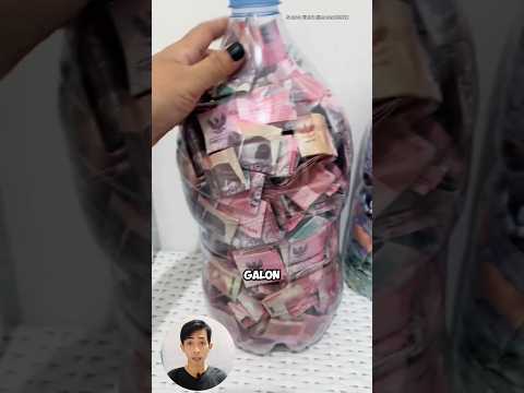 Salah satu tempat menabung dirumah, nabung didalam galon😱‼️ #shorts #tips #menabung