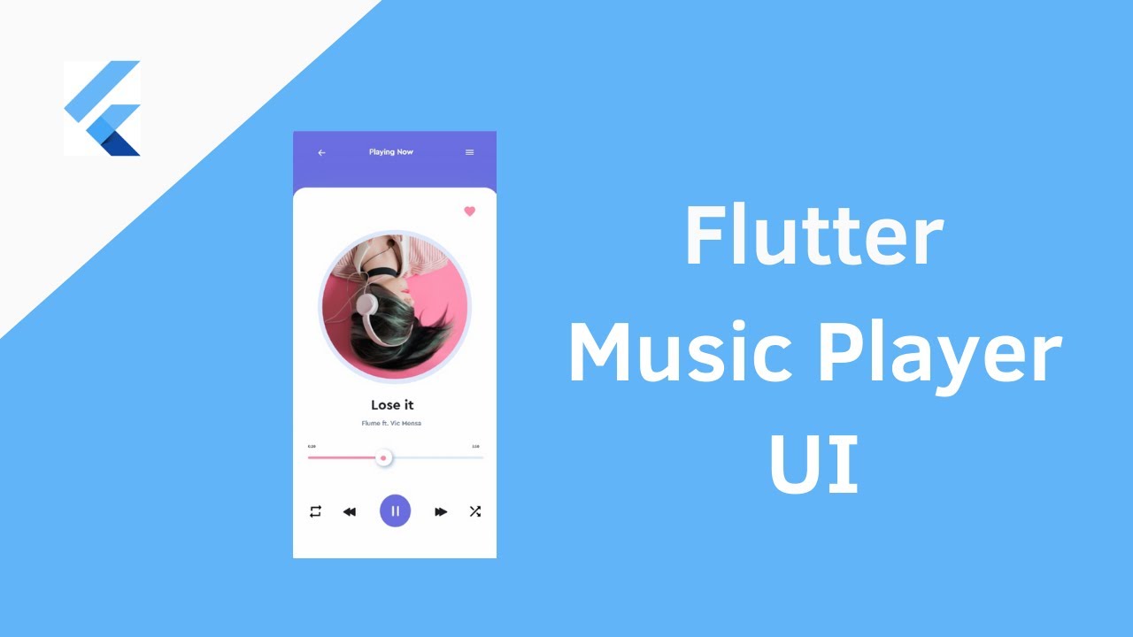 Flutter Music Player App UI Design | Flutter | Flutter UI | Speed Coding Tutorial