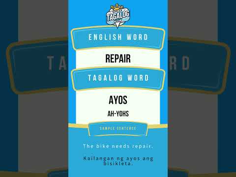 What is "Repair" in Tagalog? #speaktagalognow
