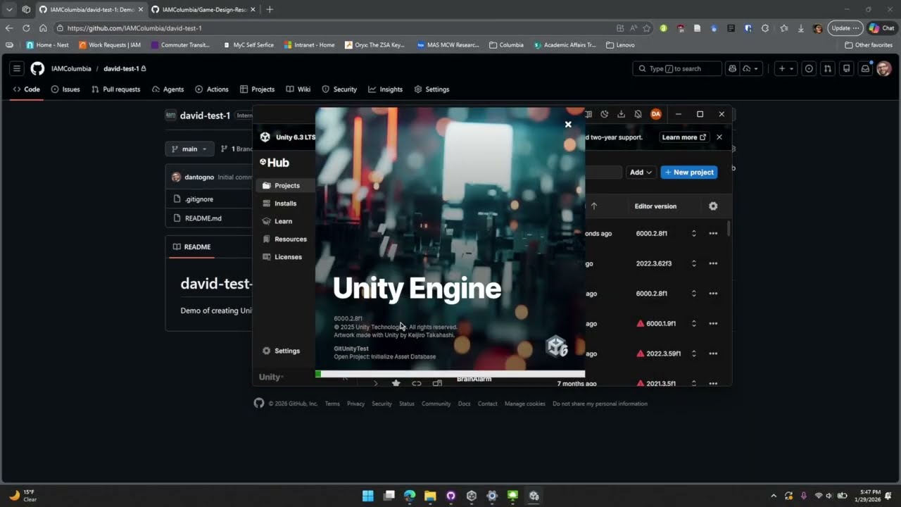 Creating a Unity project with GitHub and Git LFS