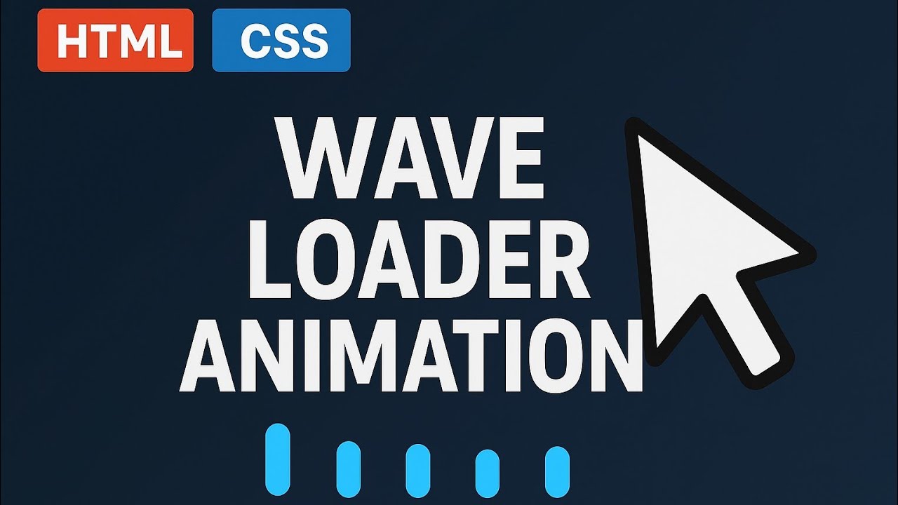 How to Create Wave Loader Animation using HMTL and CSS | Coding Cloud