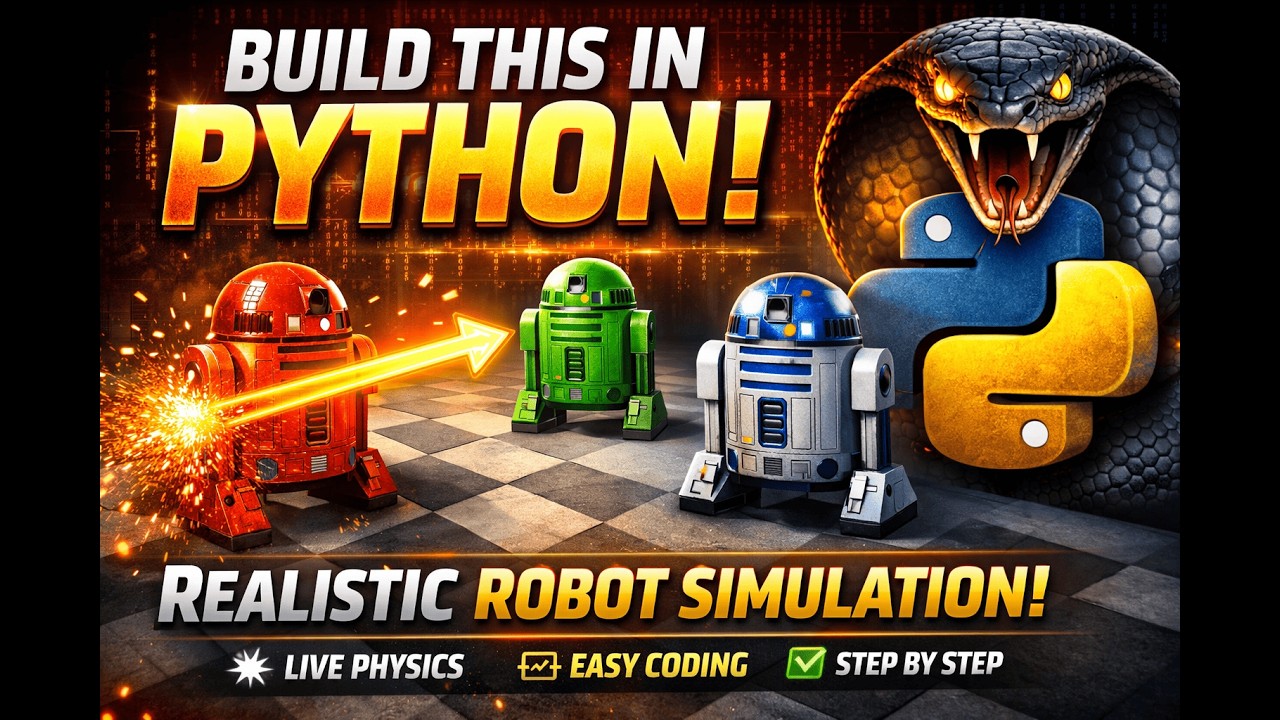 Build Realistic Robot Simulation in Python 🔥 | PyBullet Physics (Beginner Friendly)