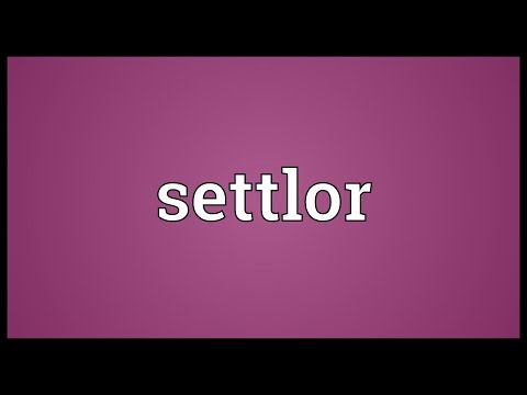 Settlor Meaning