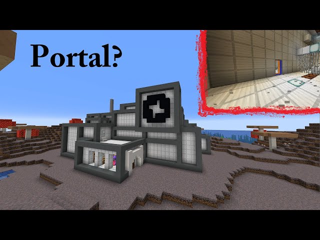 Portal 2 but in survival vanilla minecraft - Replica Minecraft Map