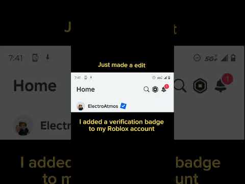 I added a verification badge to my Roblox account.... #roblox #fake #edit