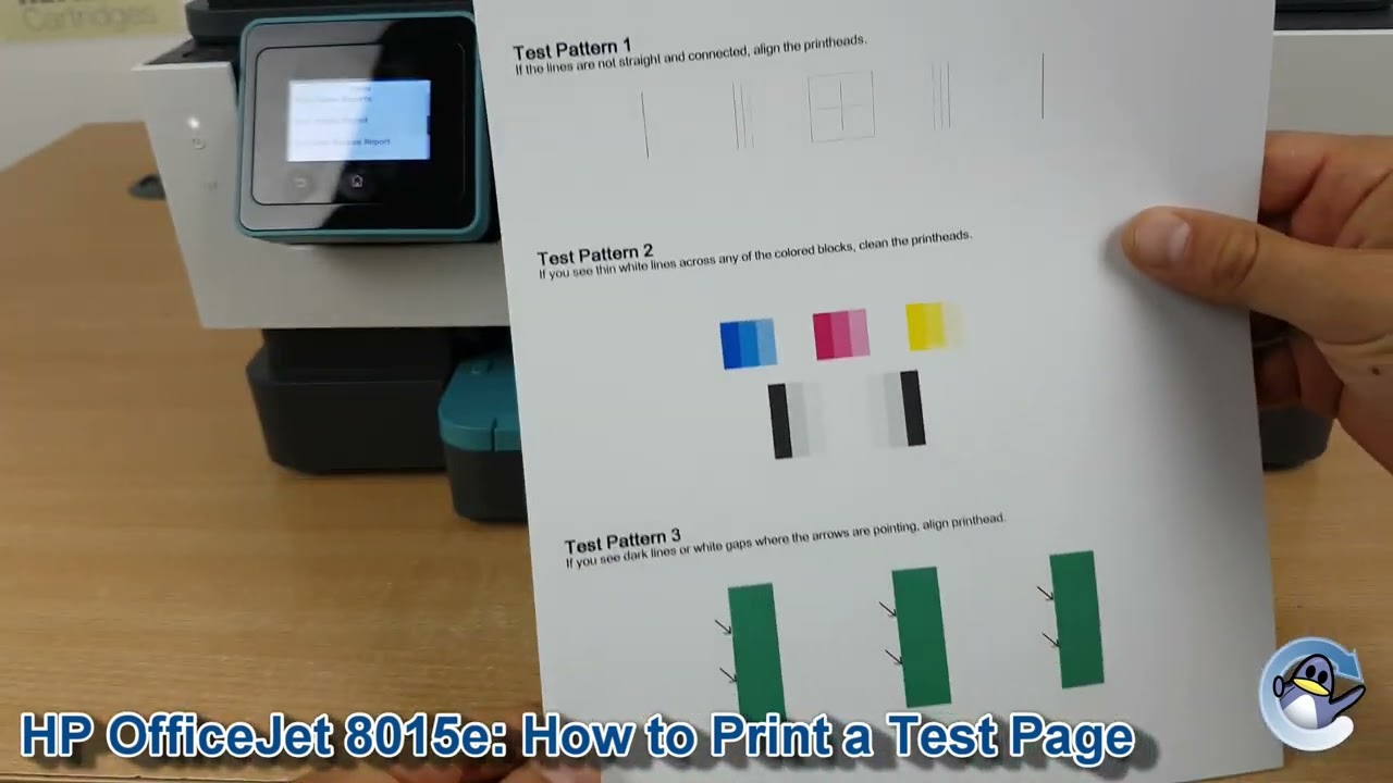 HP OfficeJet 8015e: How to Print a Quality Test Page/Report