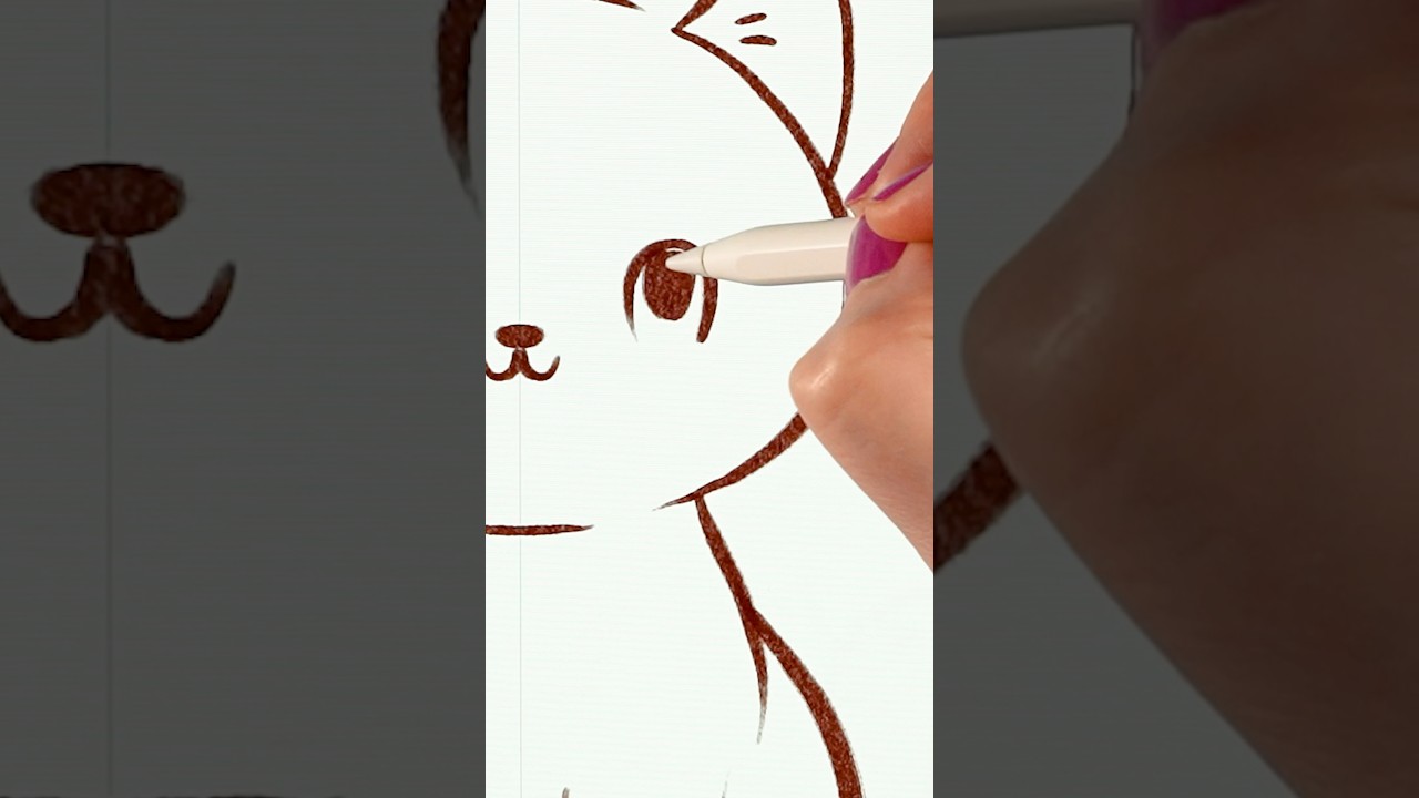 Draw a Cute Cat in Procreate #procreatetutorials #learntodraw