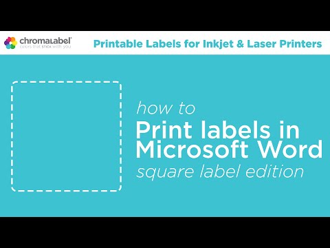 How to Print Rectangle & Square Laser / Inkjet Labels with Microsoft Word