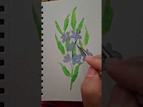 Floral acrylic painting #flower painting #youtube #shorts #one stroke #trending video #leaves