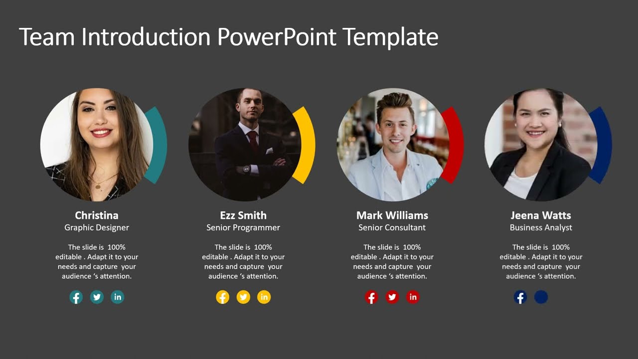 Team Introduction PowerPoint Template | Kridha Graphics