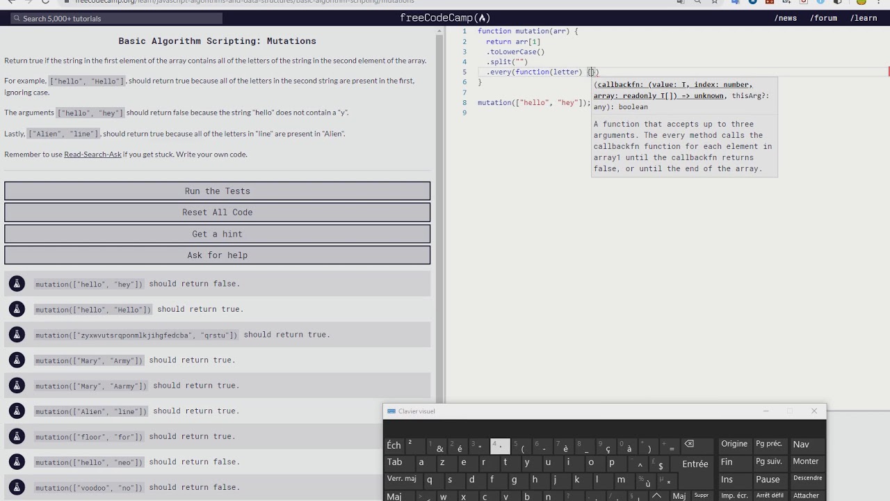 Basic Algorithm Scripting: Mutations