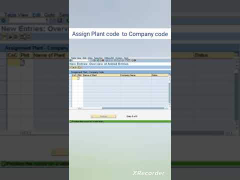 How to assign plant code to Company code in SAP|Video4|#sap|@praj