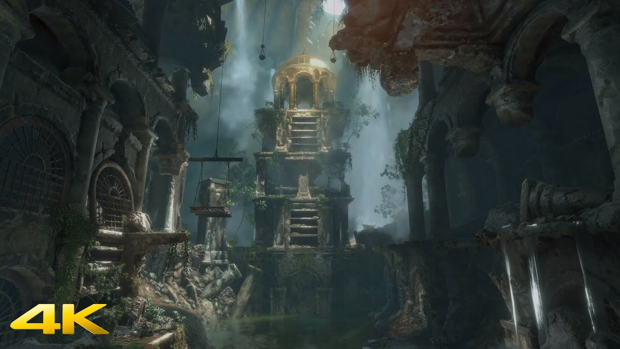 [4K HDR] Rise of the Tomb Raider [Live Wallpaper 3 of 10] [Waterfall Oasis]