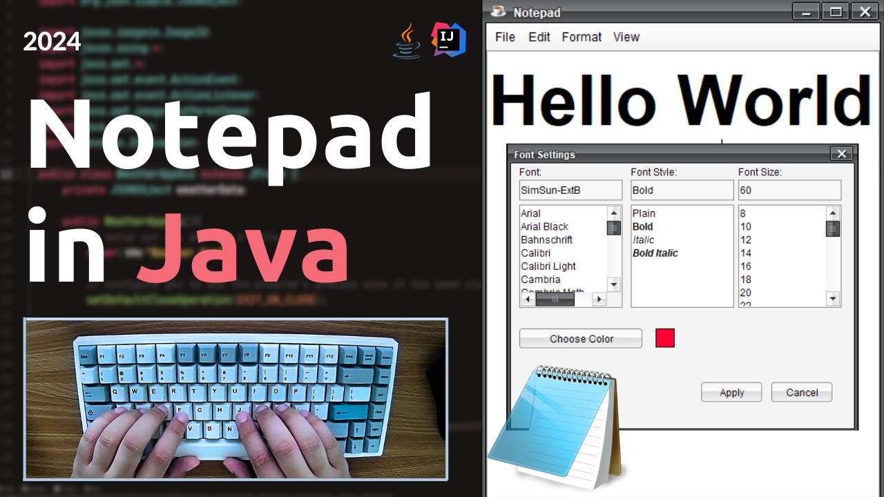 ASMR Programming - Notepad Text Editor  - Java Beginner Project Tutorial