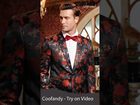 Floral Tuxedo Blazers Jacket | Coofandy Men's Fashion