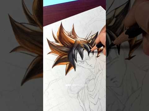 How to draw Goku hairstyle #shortvideo #shorts #anime #goku #viral #gohandragonballz