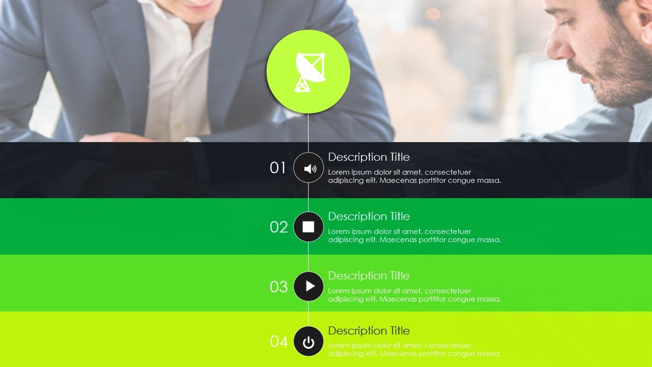 PowerPoint tutorial No 315 Animated 4 step Slide Design in PowerPoint