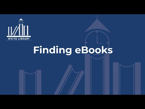 Finding eBooks in SAU's White Library
