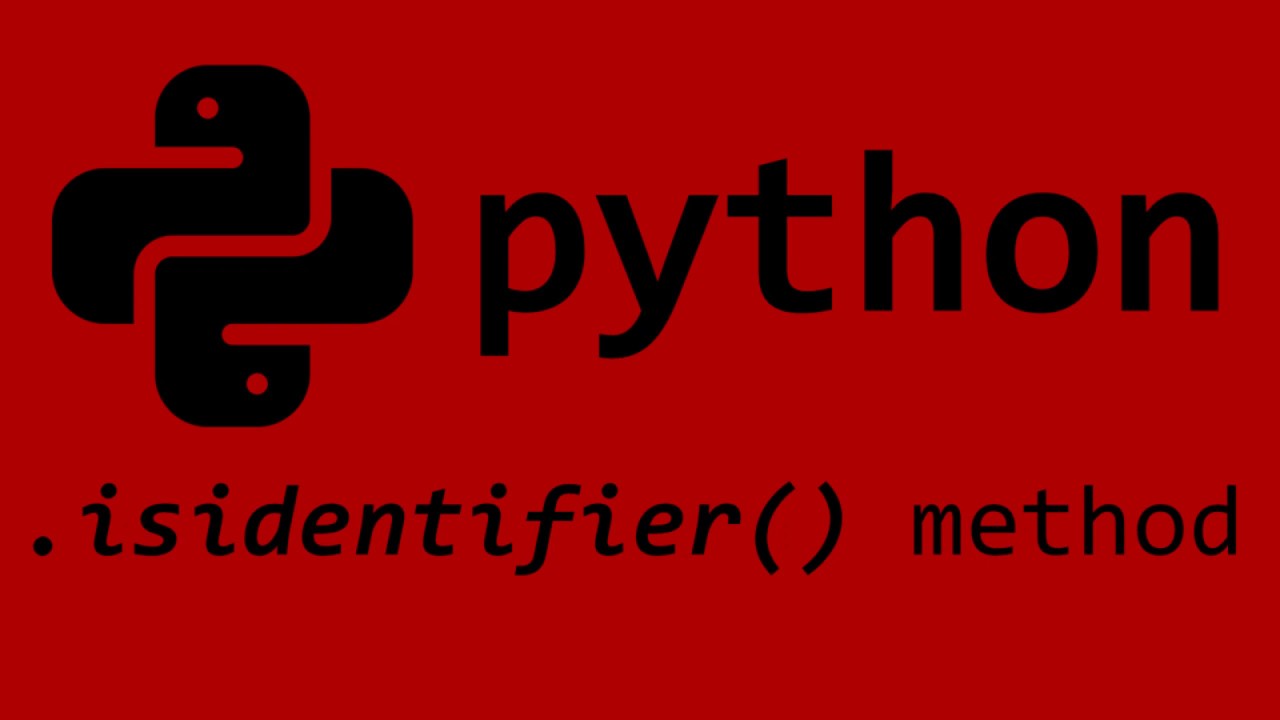 Python isidentifier() string method