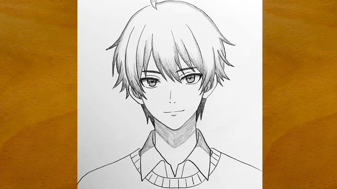Easy Anime Drawing || How to Draw a Cute Anime Boy || Step by Step Pencil Sketch