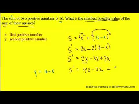 The sum of two positive numbers is 16. What is the smallest possible value of the sum of their squar