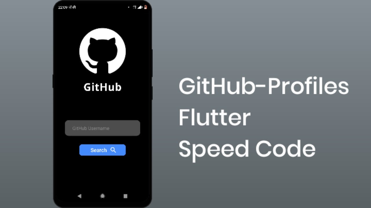 Flutter | GitHub-Profile | Speed Code