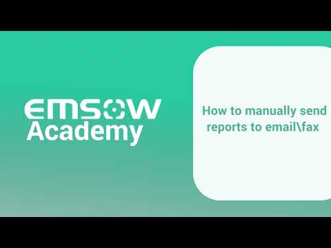 How to manually send reports to email or fax