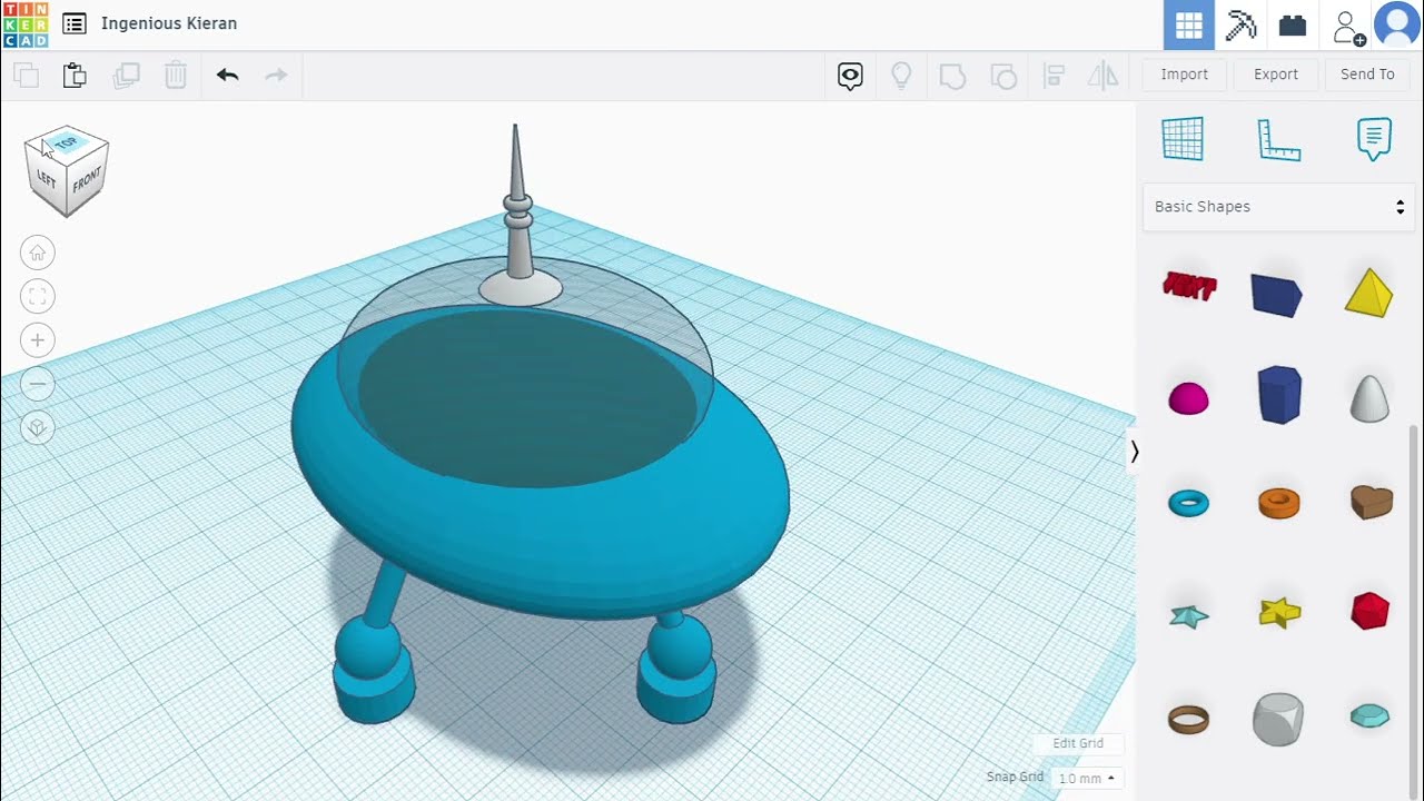 TinkerCAD Tutorial, Designing Simple Moon Lander Model