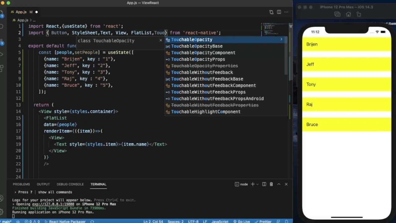 React Native Tutorial 11 - Touchable Components