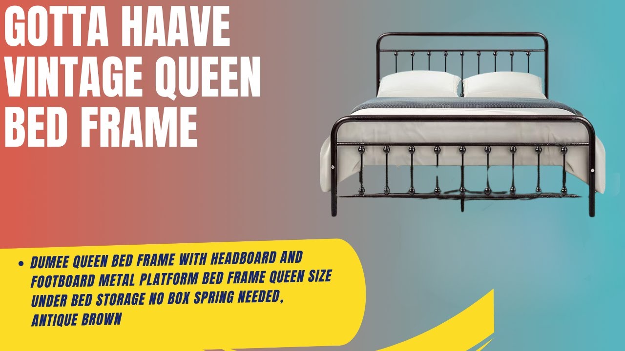 DUMEE Queen Bed Frame Review - Stylish Metal Platform with Under-Bed Storage!
