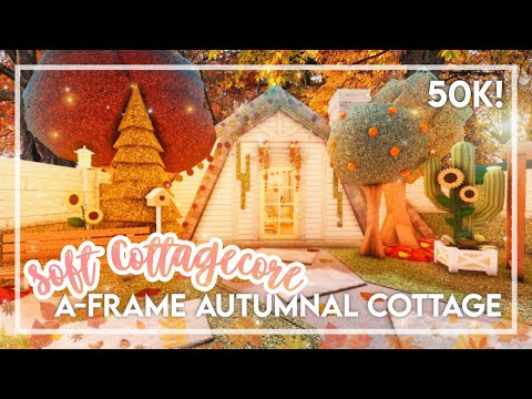 Soft Cottagecore Aesthetic A-Frame Autumnal Cottage - iTapixca Builds