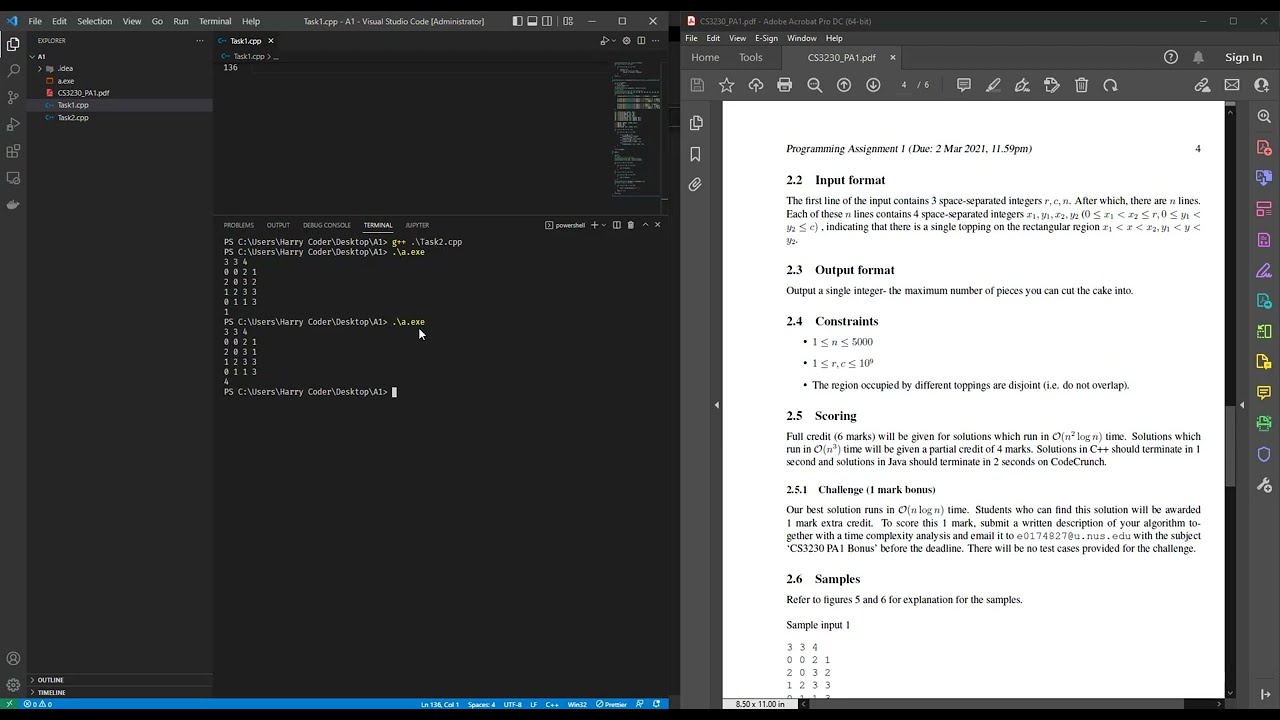 [SOLVED] CS3230 Programming Assignment 1
