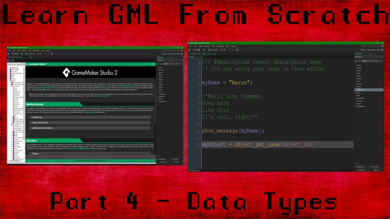 [GAMEMAKER STUDIO 2] Learn GameMaker Language Part 4 – Data Types