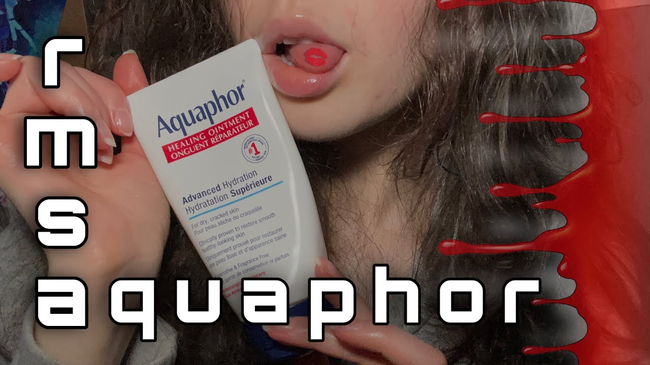 ASMR | Applying Aquaphor | NO TALKING ONLY MOUTH SOUNDS AND GUM CHEWING