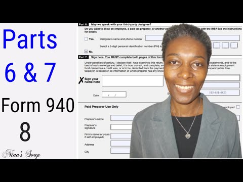 8 - Part 6 to Part 7 - How to Complete 2020 Form 940 FUTA Tax Return