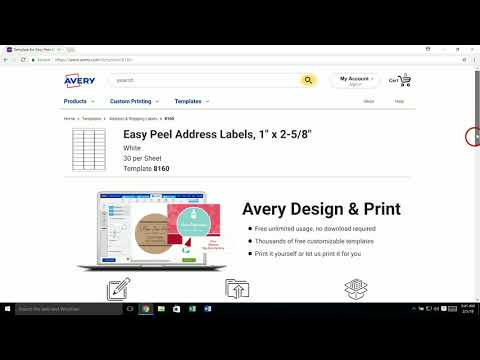 How to Download a Template for Microsoft®  Word or Adobe Creative Cloud  from Avery.com